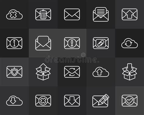 Outline Icons Thin Flat Design Modern Line Stroke Stock Vector Illustration Of Line Open