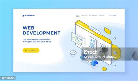 인터넷의 웹 개발에 대한 Isometric 배너 3차원 형태에 대한 스톡 벡터 아트 및 기타 이미지 3차원 형태 가상현실 개발 Istock