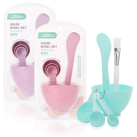 페이스 마스크 믹싱 볼 세트 Diy 마스크 브러시 믹싱 스틱 스푼 페이셜 뷰티 스킨 케어 도구 키트 메이크업 용품 액세서리
