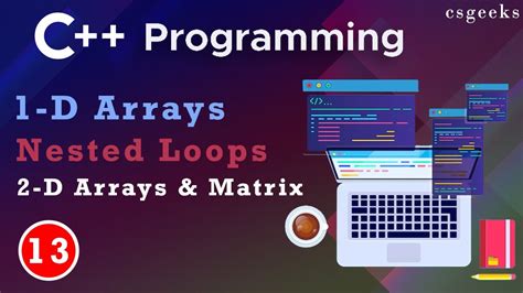 C Class13 1 D Arrays Nested Loops 2 D Arrays Matrix Youtube