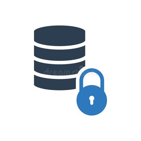 data center lock icon server padlock icon stock vector illustration