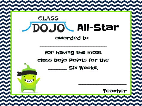 Free Printable Class Dojo Certificates Printable Calendars At A Glance