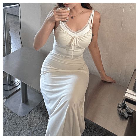 3color 트임 가슴셔링 롱원피스 슬림원피스 옆트임 슬릿 슬립 트임원피스 에이블리