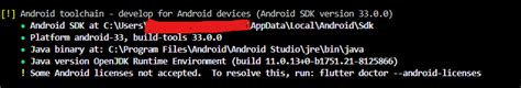 continuous integration flutter doctor android licenses issue how to accept android sdk