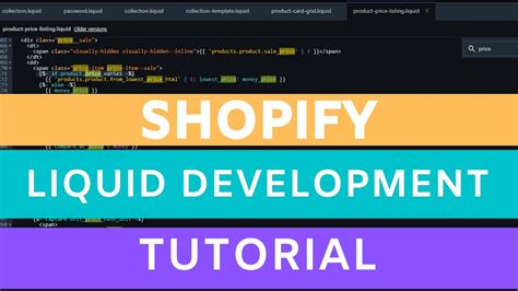 Shopify Liquid Development Tutorial For Beginners Youtube