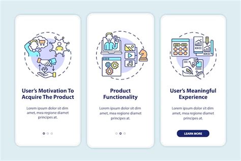 Premium Vector Ux Rules Onboarding Mobile App Page Screen User Motivation Product