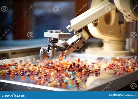 High Precision Robotic Arm Sorting Pills Stock Illustration Illustration Of Precision