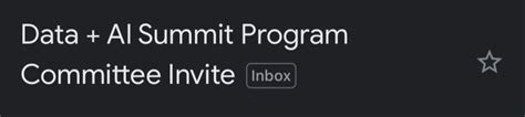 Excited To Be On The Data Ai Summit Program Committee For The 3rd Year In A Row This Is A
