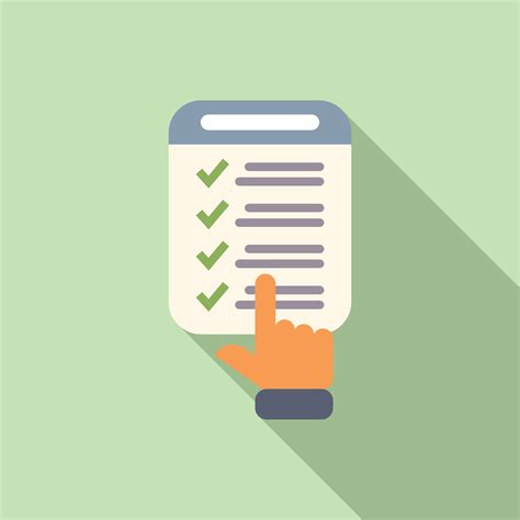 Digital Checklist On Touchscreen Device Illustration 45408909 Vector Art At Vecteezy