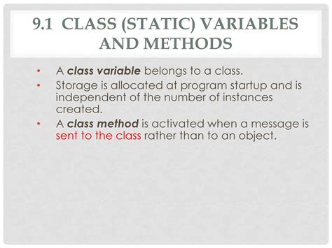 91 Class Static Variables And Methods Ppt Download