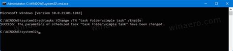 Enable Or Disable Scheduled Task In Windows 10