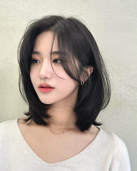 여자 중단발 레이어드컷