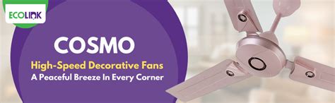 Buy EcoLink Cosmo High Speed Decorative Ceiling Fan 1200MM Rose Gold Online At Low Prices In
