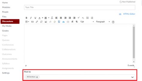 New Feature In Canvas Creating Discussions For Specific Course