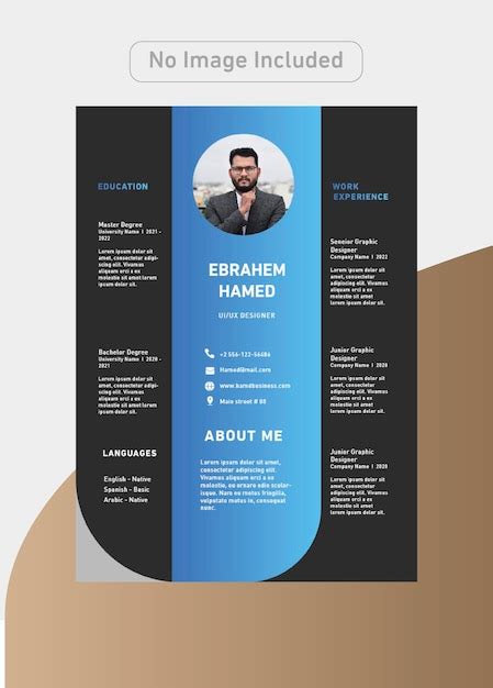 Designer Cv Template With Luxury Colors Premium Vector