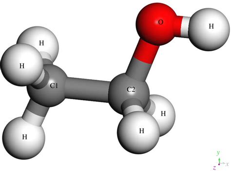Structure Configuration Of The Ethanol Molecule With Atomic Numbers Download Scientific Diagram