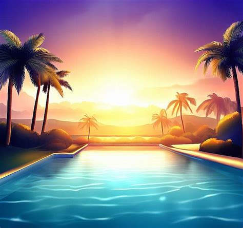 Caribisch Palm Sand Beach Landschap Vector Illustratie Afbeelding