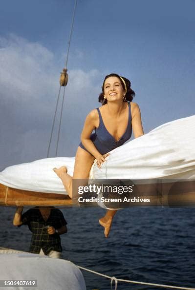 Argentinian Actress Linda Cristal On Board A Yacht Circa 1960 News