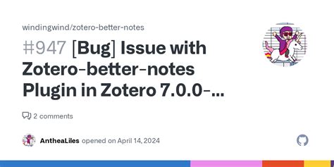 Bug Issue With Zotero Better Notes Plugin In Zotero 700 Beta74