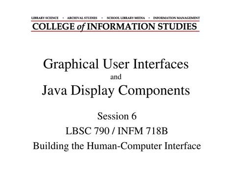 Ppt Graphical User Interfaces And Java Display Components Powerpoint Presentation Id9204413