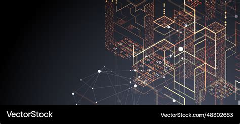Isometric Big Data Processing Concept Cloud Vector Image
