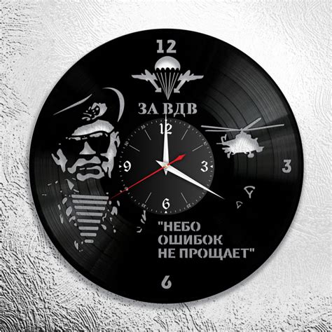 Настенные часы из виниловой пластинки с символикой ВДВ - купить по ...