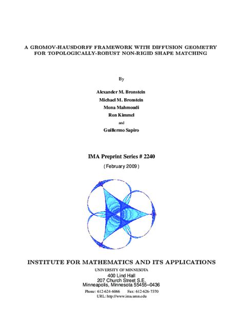 Pdf A Gromov Hausdorff Framework With Diffusion Geometry For