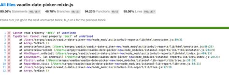 Test Runner Cannot Read Property Decl Of Undefined In Coverage Ui · Issue 689 · Modernweb