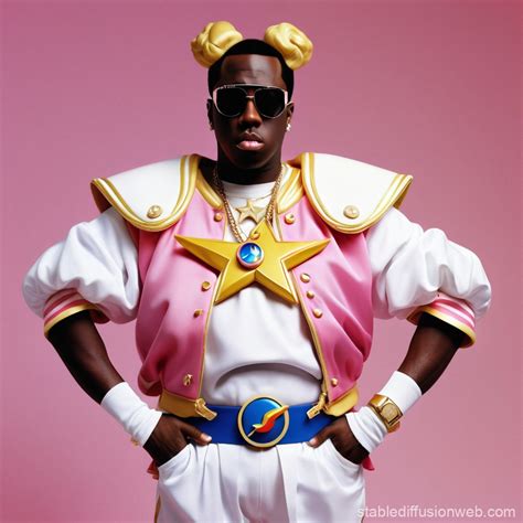 Puff Daddy In Sailor Moon Outfit Stable Diffusion Online