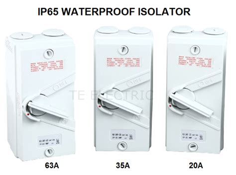 Ip66 Waterproof 20a 35a 63a 3 Pole Isolator Switch Outdoor Use Isolating Switch Replace