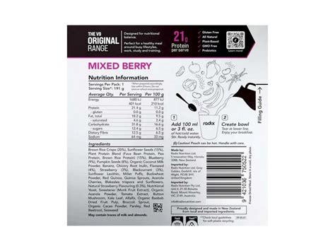 Radix Original 400 Breakfast Mixed Berry V9 Pack Gear Go