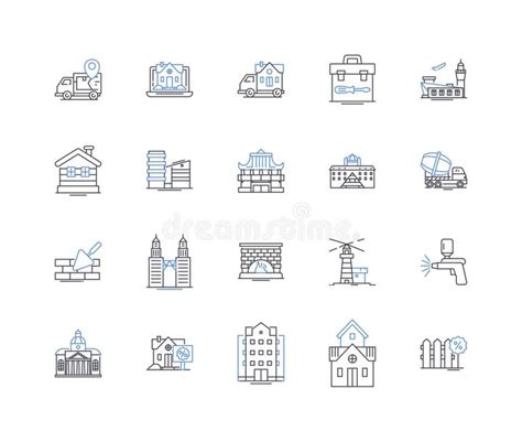 Interior Decoration Line Icons Collection Minimalism Elegance Coziness Tranquility Eclectic