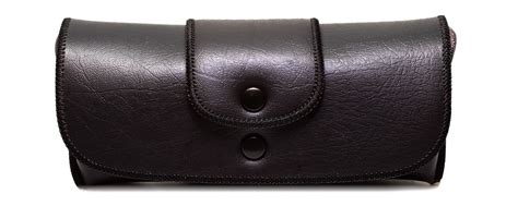 Soft Eyeglass Case In Syn Leather Attaches To Belt Horizontal Black Or Brown Designer
