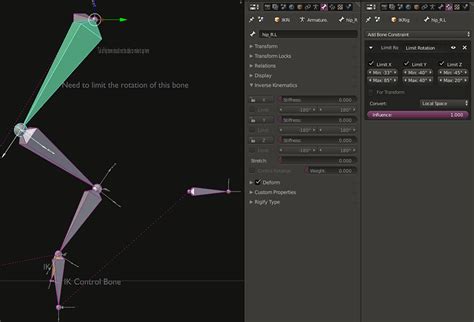 Impossible To Limit Rotation Of Top Bone In An Ik Chain Animation And Rigging Blender