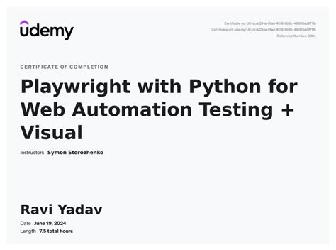 completed playwright with python course ravi yadav posted on the topic linkedin