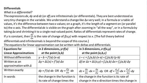 Calculus 3 Differentials Youtube