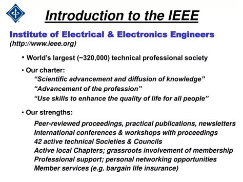 PPT Introduction To The IEEE PowerPoint Presentation Free Download ID 9712731