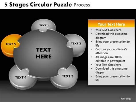 PowerPoint Layout Sales Circular Puzzle Ppt Slides