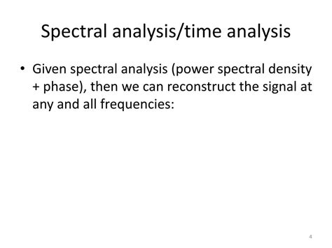 PPT Spectral Analysis PowerPoint Presentation Free Download ID 2978211