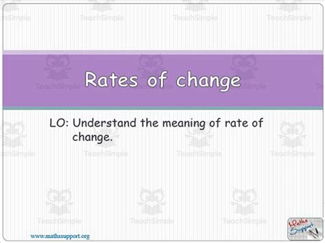 Rate Of Change By Teach Simple