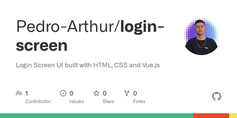 Github Pedro Arthur Login Screen Login Screen Ui Built With Html Css And Vue Js