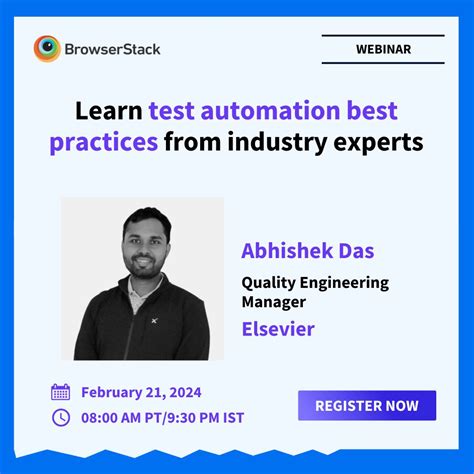 Browserstack On Linkedin Webinar Curating Test Automation Strategies For Real Devices