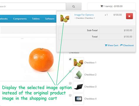 OpenCart Image For Options
