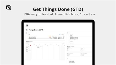 Get Things Done Gtd And Second Brain Notion Template