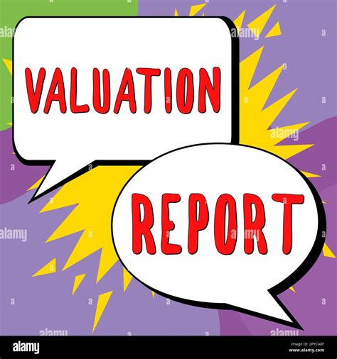 Text Showing Inspiration Valuation Report Word For Process Of Determining The Current Worth Of