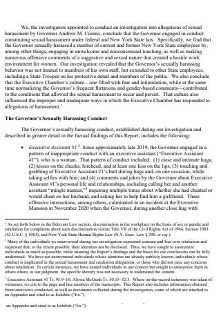 FREE Harassment Investigative Report Samples To Download