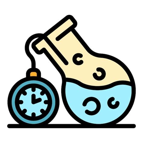 Premium Vector Chemical Flask Icon Outline Chemical Flask Vector Icon Color Flat Isolated
