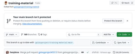 Faq Syncing Your Fork Of The Gtn Contributing To The Galaxy Training Material
