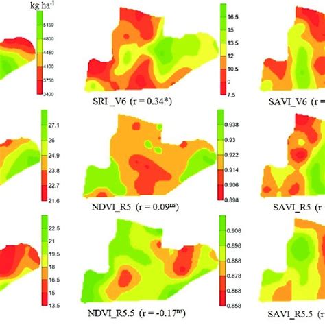Spatial Variability Maps Of Vegetation Indexes At Different Soybean