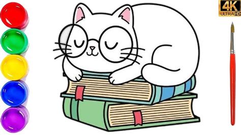 아이들을 위한 귀여운 고양이 그리는 방법 단계별